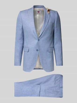 CG - Club of Gents Regular Fit Anzug aus Leinen-Mix Modell Marzotto