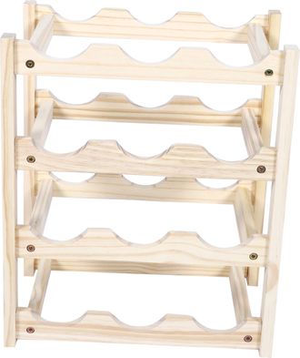 Valiclud Holz Weinregal f&uuml;r Flaschen Langlebiger Massivholz Flaschenhalter Stabiles Weinlager f&uuml;r Zuhause Weinpr&auml;sentation Tisch und Keller Kratzfest Elegantes