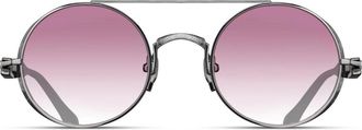 Matsuda M3128 Runde Sonnenbrille - - Accessories - unisex - Grau - 48 MM