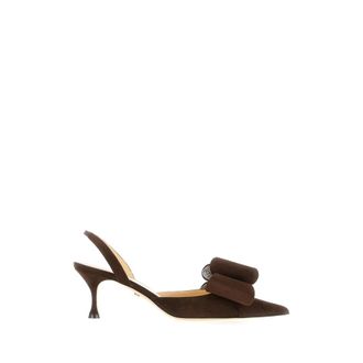 Mach & Mach Mach & Mach, Femme, Chaussures, Brun, Taille: 36 1/2 EU Le Cadeau Bow Slingback Escarpins