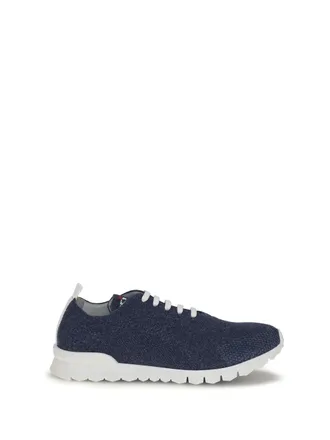 Kiton Stretch-Knit Fabric Sneaker - Navy