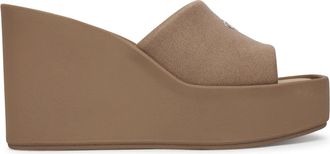 Calvin Klein Pantoletten Calvin Klein Wedge 70 Sndl Canv Mg HW0HW03134 Beige