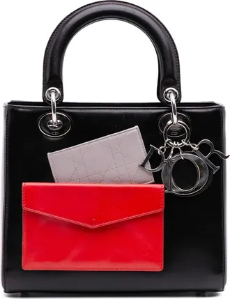 Dior sac à bandoulière Lady Dior médium (2014) - Noir