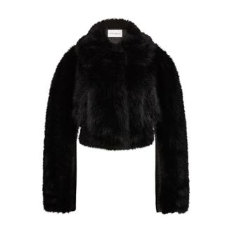 Nina Ricci Boxy Kunstpelzmantel - - Jackets - Damen - Schwarzk - S