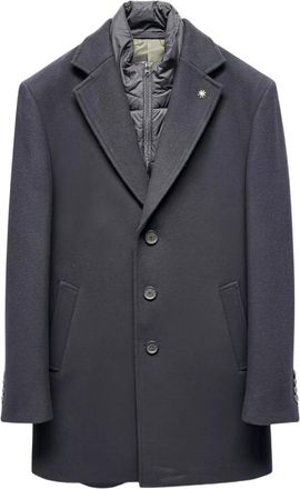Manuel Ritz Homme, Manteaux, Bleu, Taille: M Manteau Crois&eacute;