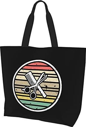 AOOEDM Sunset Hair Stylist Coiffeur Ladies Canvas Tote Sac &agrave; provisions r&eacute;utilisable