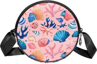 Generic Petit sac &agrave; bandouli&egrave;re circulaire pour femme, petit sac &agrave; bandouli&egrave;re avec fermeture &eacute;clair et bretelles r&eacute;glables style d&eacute;contract&eacute; pour femmes et f