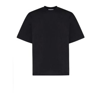 Jil Sander Homme, Tops, Noir, Taille: 2XL T-shirt en coton &agrave; col rond