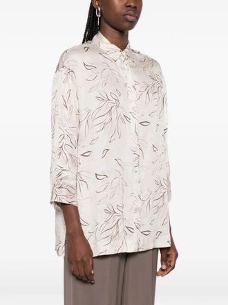 PESERICO Womens Floral-Pattern Shirt Ss26 W