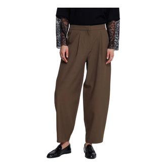 Ichi Ichi - Pantalon Fava Large - Femme - Pantalons - Brun - Taille: 38 FR