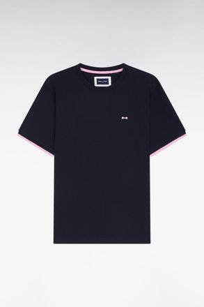 Eden Park T-shirt En Coton Marine Broderie Noeud Papillon Eden Park Coupe Droite
