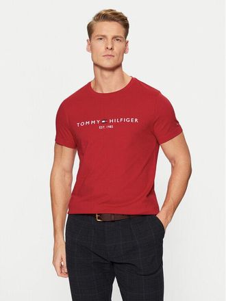 Tommy Hilfiger T-Shirt Tommy Logo MW0MW11797 Rot Slim Fit