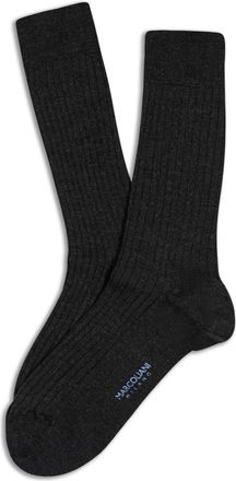 Marcoliani Homme, Sous-v&ecirc;tements, Gris, Taille: ONE Size Mar2740L Chaussettes hautes en laine c&ocirc;tel&eacute;e