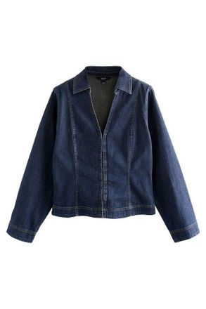 Next Jeansbluse Lang&auml;rmeliges Denimhemd mit Haken- und &Ouml;sen (1-tlg)
