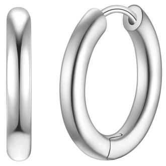 Glanzst&uuml;cke M&uuml;nchen Ohrringe - Sterling Silber Creolen - Gr. unisize - in Silber - f&uuml;r Damen