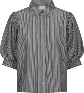 Neo Noir Femme, Blouses et Chemises, Gris, Taille: 42 FR Chemise ray&eacute;e classique