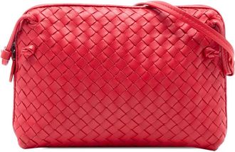 Bottega Veneta Hobo Bags - Nappa Intrecciato Nodini Crossbody - Gr. unisize - in Rot - f&uuml;r Damen