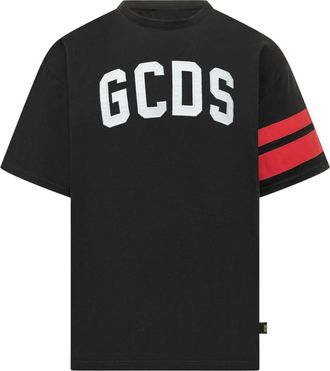 GCDS Gcds, Homme, Tops, Noir, Taille: M T-shirt &agrave; manches courtes et col rond