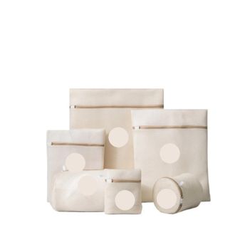 Generic 4/6 St&uuml;ck W&auml;schesack, doppellagig, kompatibel for die Reinigung verdickter Kleidung, sch&uuml;tzt den verformungssicheren Kleidungs-Organizer(Beige-6pcs)