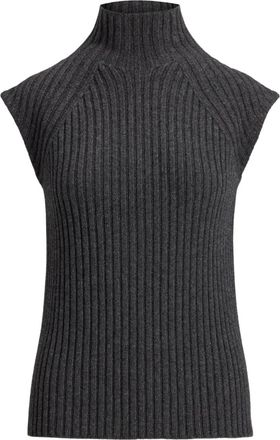 Ralph Lauren Collection haut nervuré à col montant - Gris