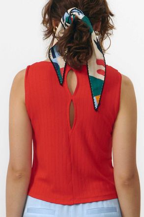 Suite13lab Damen vegan Top Mi&ntilde;o Rot