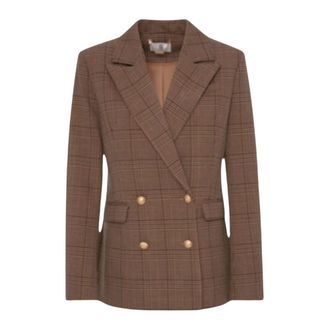 Fracomina Ma&szlig;geschneiderter Zweireihiger Blazer - - Jackets - Damen - Braun - L