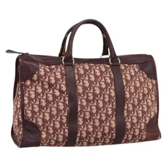 Dior Pre-owned Trotter Canvas Boston Bag - - Pre-owned - Damen - Rot - ONE SIZE