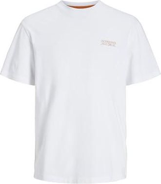 Jack & Jones Jack & Jones T-Shirt Jjsummer Vibes &agrave; col Rond pour Homme avec imprim&eacute; dans Le Dos, Blanc., S