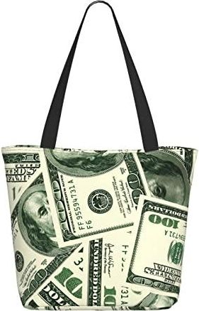 AOOEDM 100-Dollar Bills Ladies Shopping Bag 13x11x7in.Le cadeau parfait pour la Saint-Valentin.Cest de la Saint-Valentin pour maman, fille, &eacute;pouse, etc