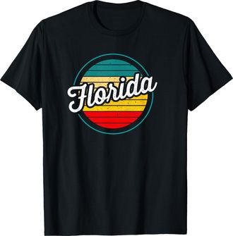 BDAZ Florida Retro Sonnenuntergang Vintage Design Strand Urlaub T-Shirt