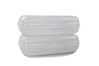 Tupperware Maxi-Twin to Go transparent (2) Brotdose Dose Lunchbox Maxitwin 37019