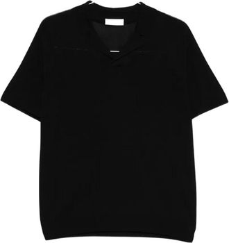 Roberto Collina Homme, Tops, Noir, Taille: L Polo SS