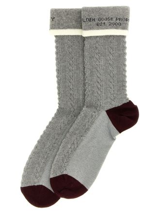 Golden Goose Womens Gray Cotton Socks Clothing