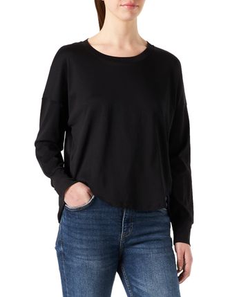 Benetton Damen Trikot M/L 32JWE1aj6 T-Shirt, Schwarz 100, Small