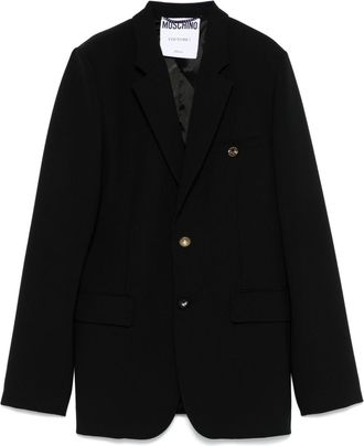 Moschino blazer en crêpe - Noir
