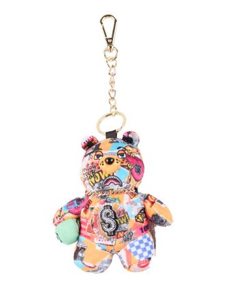 Sprayground MAGAZINE COLLAGE BEAR KEYCHAIN