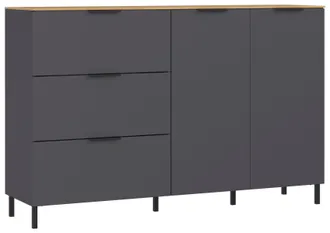 Germania home24 Sideboard I 151 x 98 x 40cm Braun/Grau/Graphit/Eiche