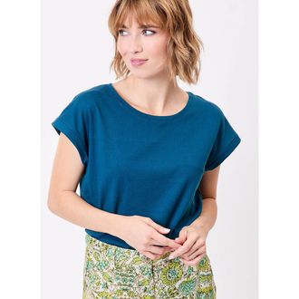 La Fianc&eacute;e Du M&eacute;kong T-shirt coton bio uni dentelle CEBANE
