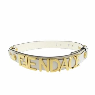 Fendi Pre-owned Leder grtel - - Pre-owned - Damen - Wei&szlig; - ONE SIZE
