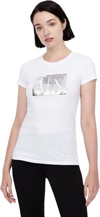 A|X Armani Exchange Slim Fit Baumwolljersey-T-Shirt - - Tops - Damen - Wei&szlig; - M