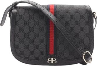 Balenciaga Pre-owned The Hacker Project Leather Canvas Shoulder Bag Limited - Femme - Pre-owned - Noir - Taille: ONE Size