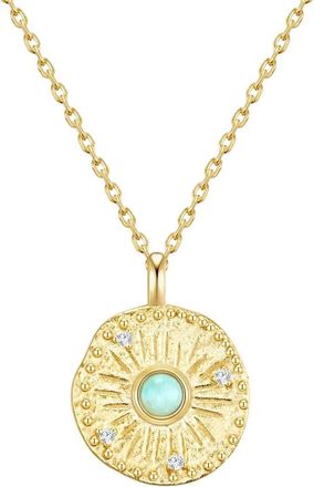 Glanzst&uuml;cke M&uuml;nchen Halskette - Sterling Silber Halskette Amazonit - Gr. unisize - in Gold - f&uuml;r Damen