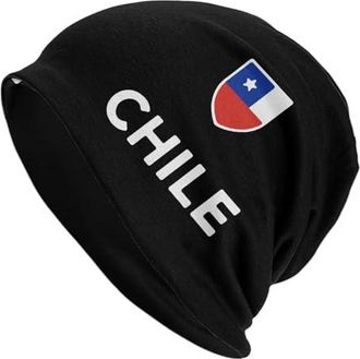 Generic Femme Homme Bonnets Tricot&eacute; Drapeau du Chili Bonnet dhiver Doux Bonnet &Agrave; Revers Chaud Hiver Chapeaux pour Hiver Patinage Cyclisme