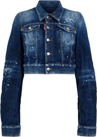 Dsquared2 Femme, Vestes, Bleu, Taille: 38 FR Denim Jacket