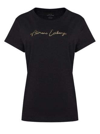 A|X Armani Exchange T-Shirt XW001457 AF10356 MC021 Schwarz Regular Fit