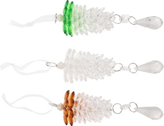 Cabilock 3stücke Dekorative Ornamente Acryl Transparent Hängend Für Weihnachtsbaum Bruchsichere Herbst Und Weihnachts-deko