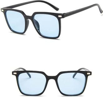 Generic Lunettes de soleil masculines et féminines tendance pour femmes, lunettes de soleil vintage rétro pour femmes, noir et bleu 2026