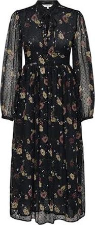 Only Long Dress Onleliza Life Ls Robe Longue WVN, Noir, XS Femmes