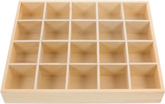 Aboofan Holz 20 F&auml;chern Aufbewahrungsbox, 34x27x5cm, Sammelvitrine F&uuml;r felsig, Kristall, Wandregal f&uuml;r Miniaturen, Multifunktional Sammelbox, Sortierbox