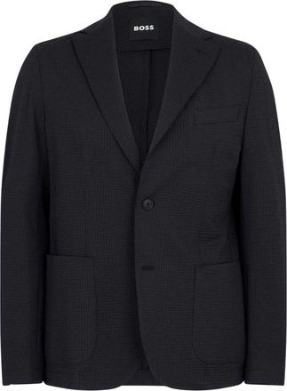 HUGO BOSS Blazer f&uuml;r Herren, Seersucker, Schmal (Schwarz)